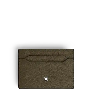 Montblanc Card Holder 5cc In Sartorial - Khaki