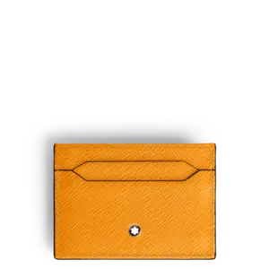 Montblanc Card Holder 5cc In Sartorial - Saffron