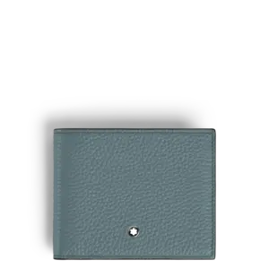 Montblanc Wallet 6cc In Grain - Frosted Blue