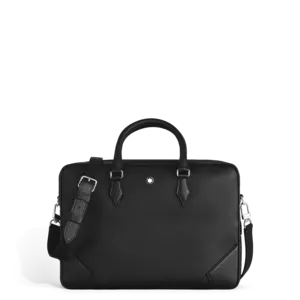 Montblanc Medium Briefcase In Grain - Black