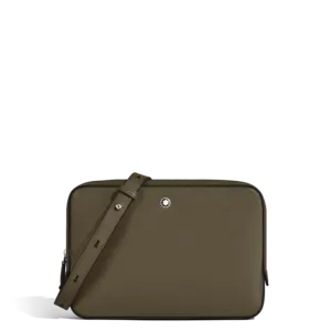 Montblanc Small Crossbody Bag In Sartorial Leather - Khaki