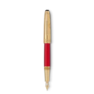 Montblanc Meisterstück Solitaire Doué Hour Fountain Pen - Red