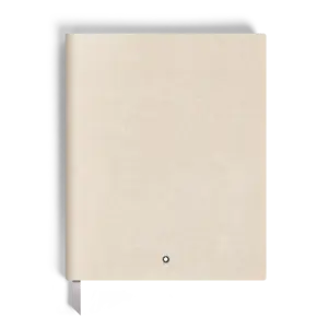 Montblanc Notebook Large, Saffiano Leather, Cloudy Beige Lined Pages - White