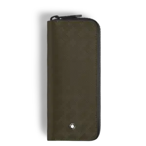 Montblanc 2-pen Pouch With Zip - Khaki