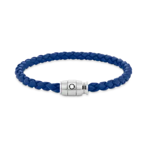 Montblanc Bracelet With Stainless Steel And Leather - Blue