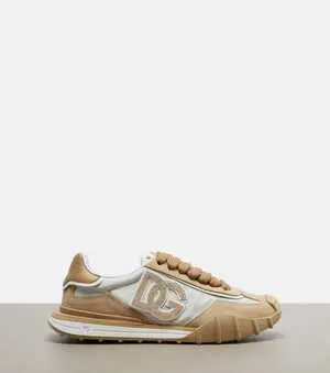 Dolce & Gabbana Dg Athletic Suede-trimmed Sneakers