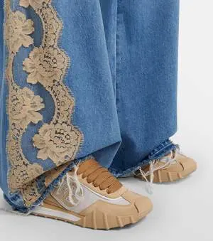 Dolce & Gabbana Dg Athletic Suede-trimmed Sneakers