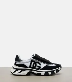 Dolce & Gabbana Suede Trimmed Sneakers - Black
