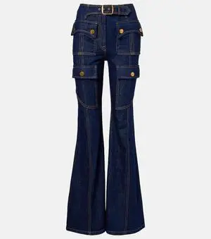 Zimmermann Luna Belted Flared Jeans