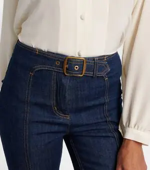 Zimmermann Luna Belted Flared Jeans