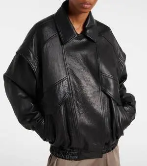 Nour Hammour Micah Leather Jacket - Black