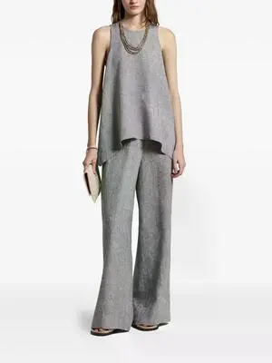Peserico Asymmetric Sleeveless Top - Grey