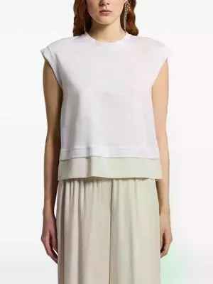 Peserico Crew-neck Cap-sleeve Top