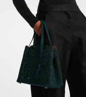 Alaïa Le Mina 25 Vienne Wave Tote Bag - Blue