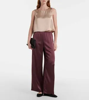 LESET Barb Satin Top - Beige