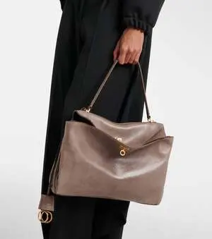Balenciaga Rodeo Medium Leather Top-handle Bag - Grey