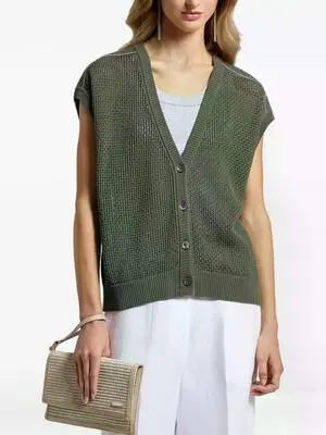 Peserico Knitted Button Vest