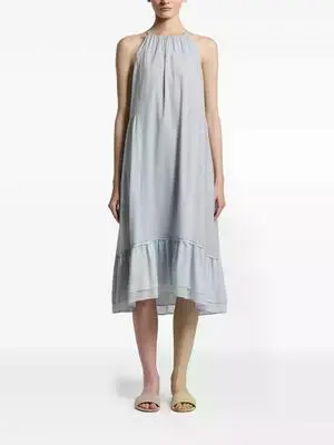 Peserico Ruffled-hem Halterneck Midi Dress
