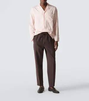 UMIT BENAN Selly Silk-blend Straight Pants