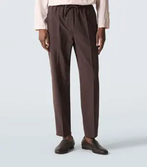 UMIT BENAN Selly Silk-blend Straight Pants