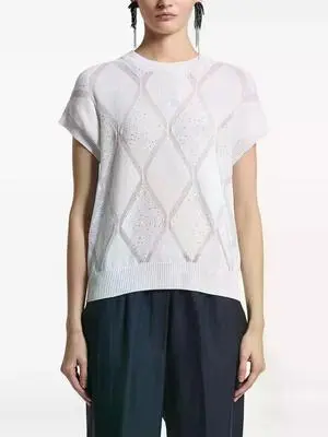 Peserico Knitted Top - White