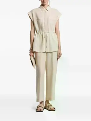 Peserico Drawstring-waist Shirt - Neutrals