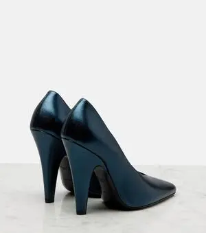 Alaïa Cone Leather Pumps - Blue