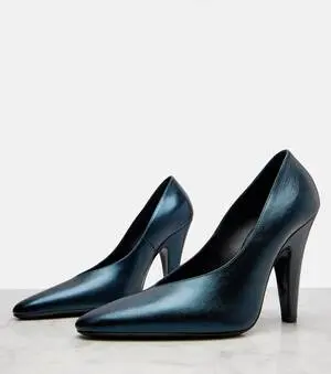 Alaïa Cone Leather Pumps - Blue