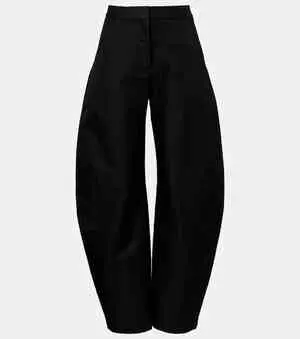 Alaïa Wool And Silk Barrel-leg Trousers