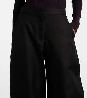Alaïa Wool And Silk Barrel-leg Trousers