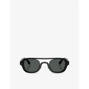 Giorgio Armani Ar8247 Irregular-frame Sunglasses - Black