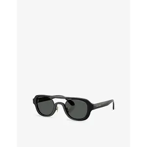Giorgio Armani Ar8247 Irregular-frame Sunglasses - Black