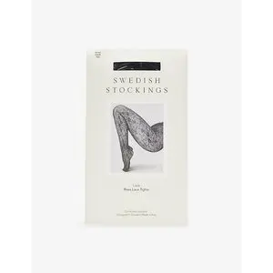 Swedish Stockings Lace Stretch-knit Tights - Black