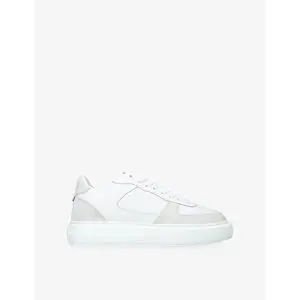 CLEENS Court Leather And Suede Trainers - White/comb