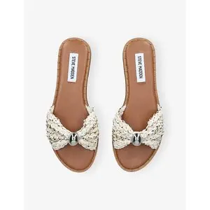 Steve Madden Dipsy Woven Sandals - Cream
