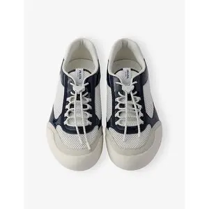 Prada Speedrock Leather And Mesh Trainers - Blue