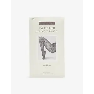 Swedish Stockings Lace Stretch-knit Tights - Mid Grey
