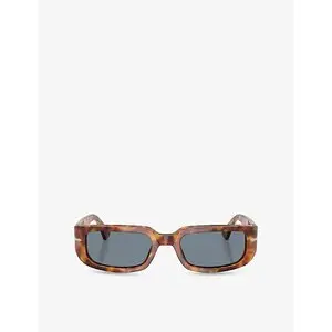 Persol PO3385S Rectangle-Frame Sunglasses Brown