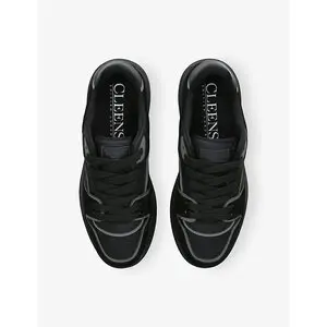 CLEENS Layup Leather And Suede Trainers - Black