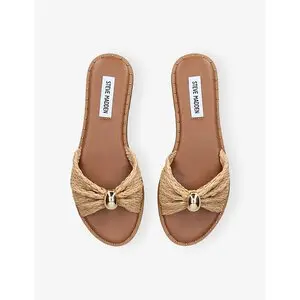 Steve Madden Dipsy Raffia Sandals - Beige