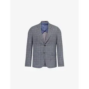 Paul Smith Check Single-breasted Wool-silk Blazer