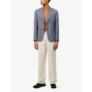 Paul Smith Check Single-breasted Wool-silk Blazer