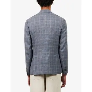 Paul Smith Check Single-breasted Wool-silk Blazer
