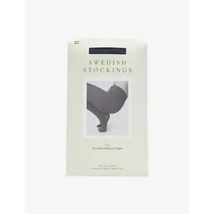 Swedish Stockings Ylva Fishbone Knit Tights - Black