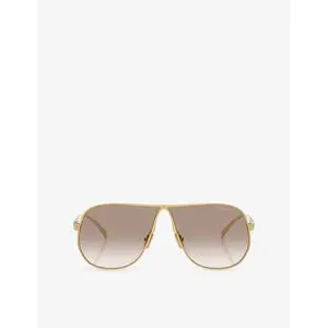 Miu Miu Aviator-frame Metal Sunglasses - Gold