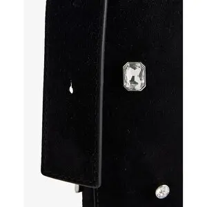 Veronica Beard Crystal-embellished Leather Loop Bag - Black