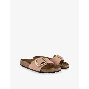 BIRKENSTOCK Madrid Big Buckle Nubuck-leather Sandals - Soft Pink