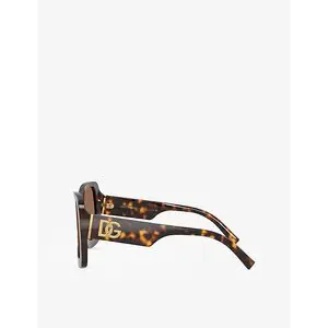 Dolce & Gabbana Dg4513 Square-frame Tortoiseshell Sunglasses - Brown