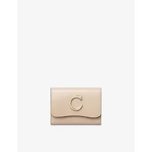 Cartier Panthère C De Mini Leather Wallet 1 Size Beige
