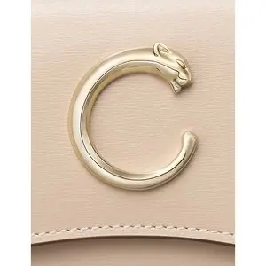 Cartier Panthère C De Mini Leather Wallet - Beige